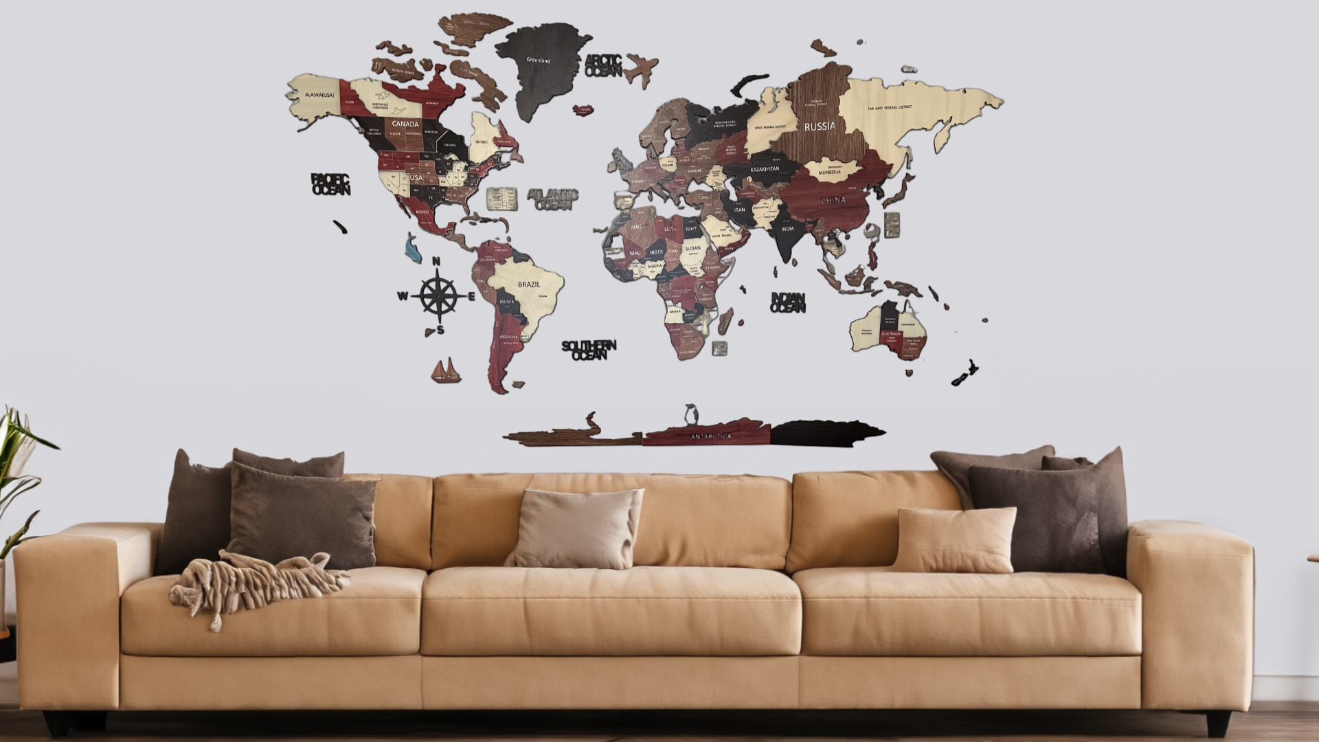 Wooden World Map Installation Guide – Outbound Art